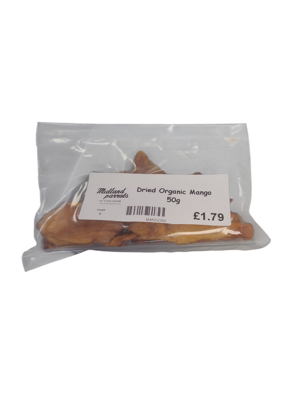 Midland Parrots Dried Organic Mango 50G Parrot Treats – Midland Parrots ...